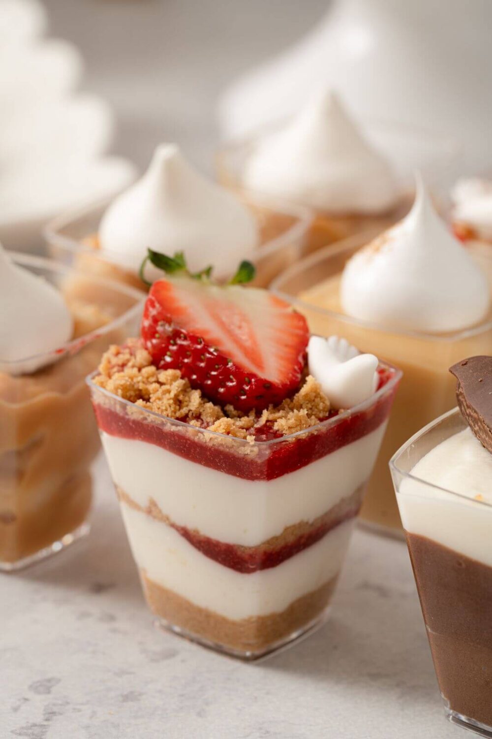 Shot de Cheesecake de Fresa – SIENNA BAKERY